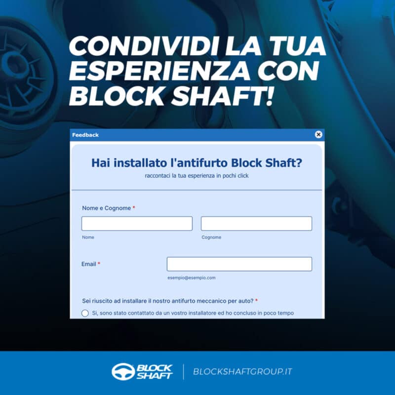 Sistema di antifurto per auto, l'originale Block Shaft
